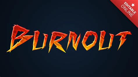 Burnout Text Effect Generator