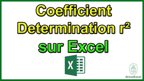 Comment Calculer Coefficient Determination R Sur Excel Youtube