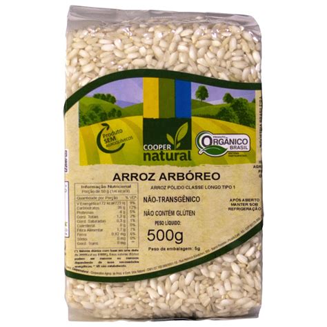Arroz Arbóreo Orgânico Polido 500g Coopernatural