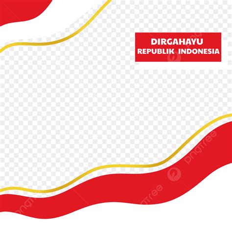 Bendera Merah Putih Bingkai Perbatasan Indonesia Kemerdekaan Ri