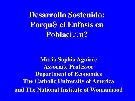 PPT Desarrollo Sostenido Porqu El Enfasis En Poblaci N PowerPoint