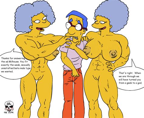 Post 928640 Milhousevanhouten Pattybouvier Selmabouvier Sumsadr Thefear Thesimpsons