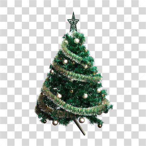 Árvore de Natal Verde Decorada PNG Transparente download Designi