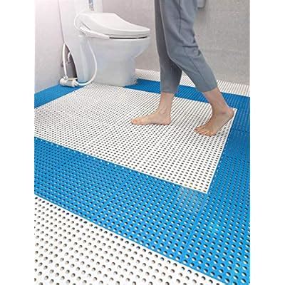 Buy 50PCS Interlocking Rubber Floor Tiles Mats Bathroom Tile With Drain