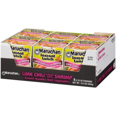 Maruchan Instant Lunch Ramen Noodle Soup Lime Chili With Shrimp Pk