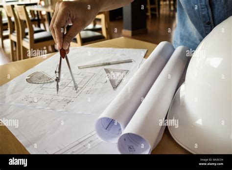 El arquitecto arquitectura blueprint ingeniero construcción creative