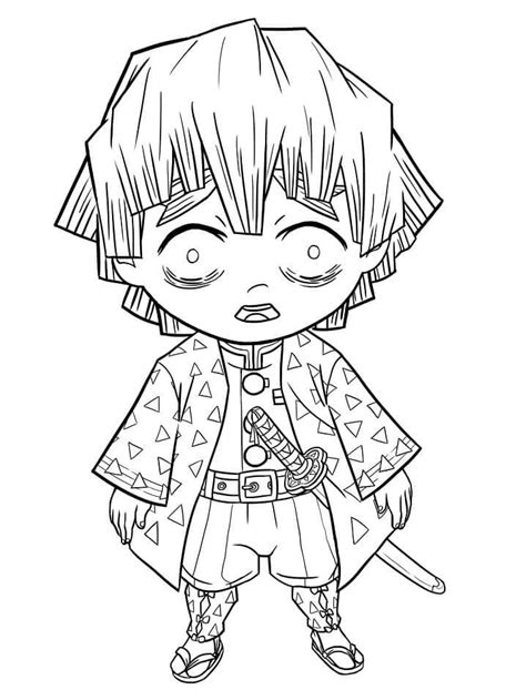 Kyojuro Rengoku From Demon Slayer Coloring Page Free Printable
