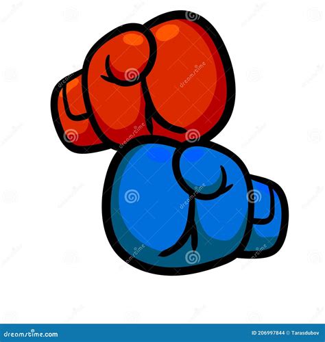Dos Guantes De Boxeo Pelea De Puños Deportes Extremos Símbolo De