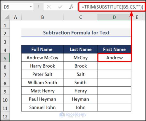 How To Create A Subtraction Formula In Excel Quick Ways
