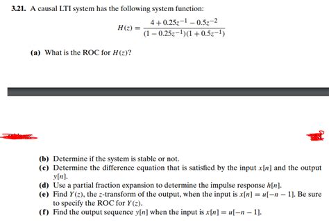 [solved] 3 21 a causal lti system has the following system function 4 course hero