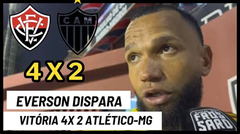 Everson dispara após Atlético MG ser derrotado pelo Vitória l Vitória 4
