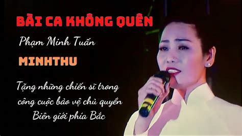 BÀI CA KHÔNG QUÊN Phạm Minh Tuấn NSƯT MINH THU YouTube Music