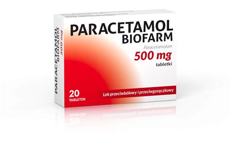 Paracetamol Biofarm 500 mg tabletki 20 tabl Ból Zdrowie