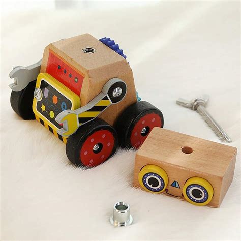 Kit Fai Da Te Per Robot In Legno Giocattolo Educativo STEM Con Viti E