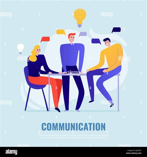 Teamwork Concept With People Brainstorming And Sharing Ideas Flat