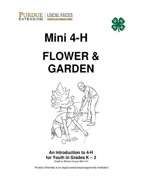Fillable Online Extension Purdue Mini 4 H Is A Chance For Youth In