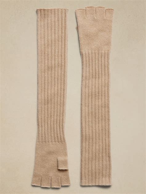 Perle Cashmere Fingerless Gloves Banana Republic