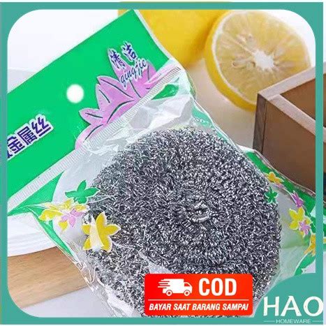 Jual Spon Kawat Cuci Piring Stainlees Steel Panci Sabut Spons Sponge