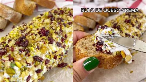 Rollo de queso navideño receta fácil para disfrutar de una botana en
