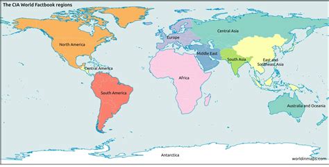 Regions Map Of The World Rois Vivien