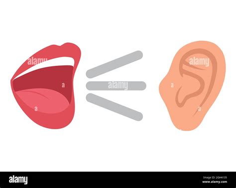 icono de escuchar y hablar voz o símbolo de sonido Imagen Vector de