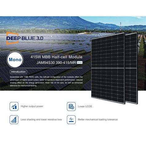 Ja Solar Solarmodul Jam S Mr Schwarzer Rahmen Tech