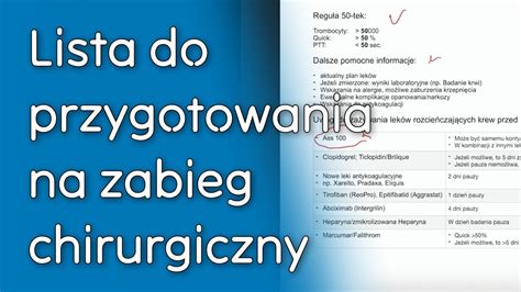 Jak Pacjentka Ma Si Przygotowa Do Zabiegu Operacyjnego Youtube