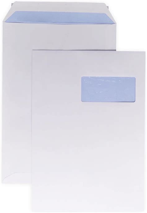 50 Grande enveloppe A4 avec fenêtre pochette courrier C4 papier kraft