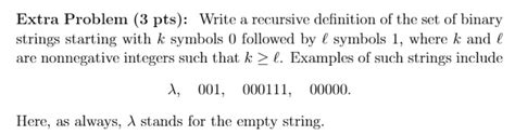extra problem 3 pts write a recursive definition o… solvedlib