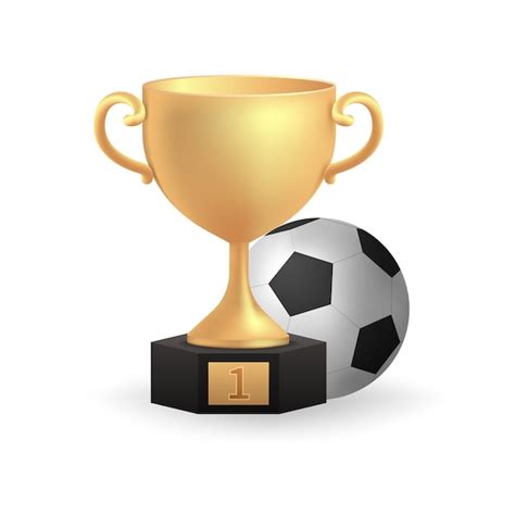 Imagem vetorial 3D realista de uma taça de troféu de ouro em um