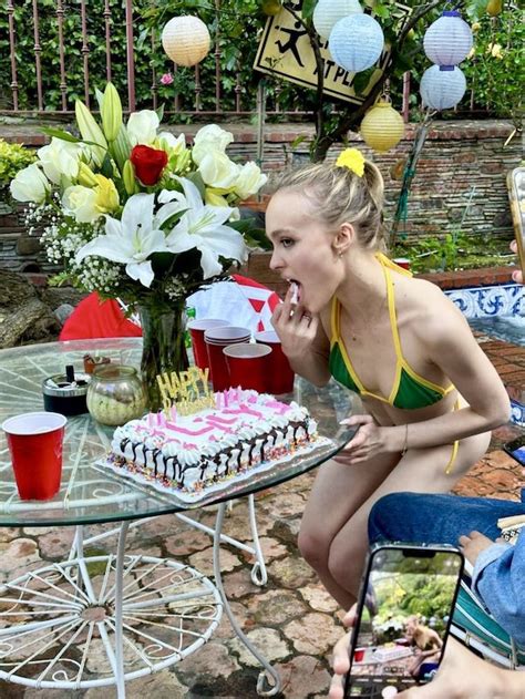 Lily Rose Depp Bikini Birthday 3