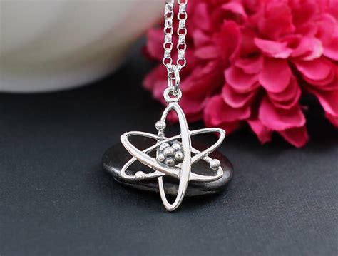 Atom Necklace Sterling Silver Women In Science Steminist Jewelry