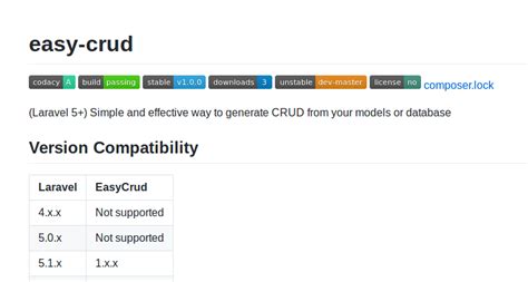 introduction to easy crud laravel