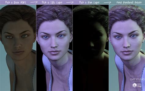Iray Promo Lights HDRI Render Settings Daz 3D