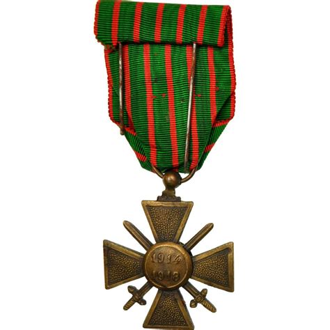 555286 France Croix de Guerre Une Etoile Médaille 1914 1918