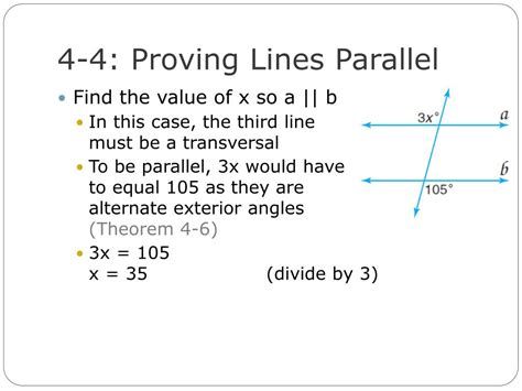 Ppt Proving Lines Parallel Powerpoint Presentation Free