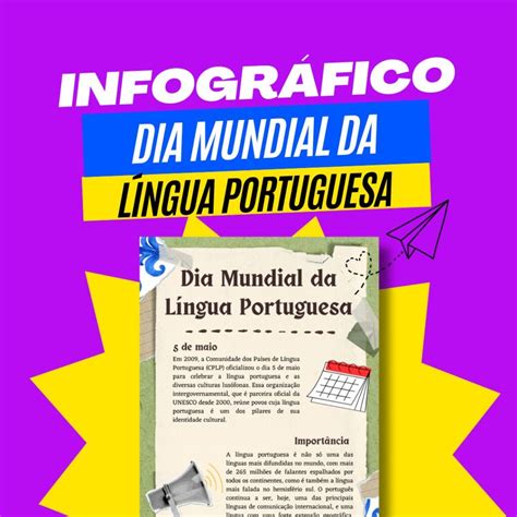 Infográfico Dia Mundial da Língua Portuguesa nempareceaula
