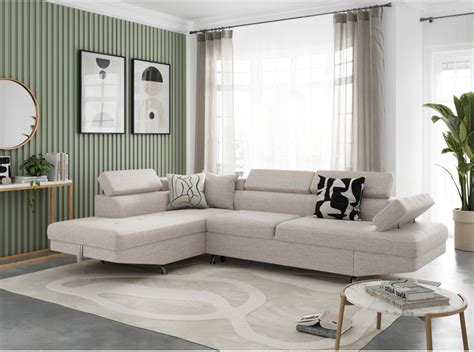 Loungitude Canapé d angle convertible 5 places avec coffre de