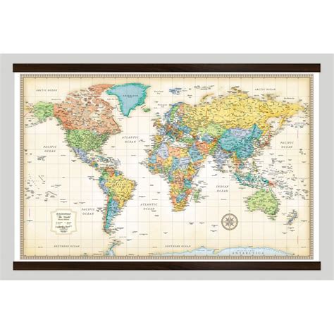 World Classic Wall Map By Rand Mcnally The Map Shop