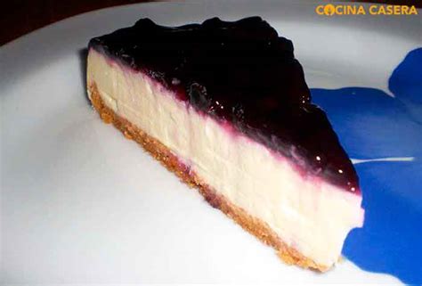 Tarta de queso con Arándanos Receta fácil