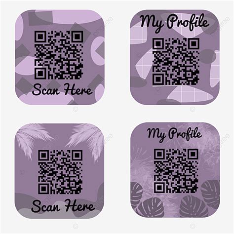 Qr Code Label Png Transparent Qr Code Label In Purple Qr Code Scan
