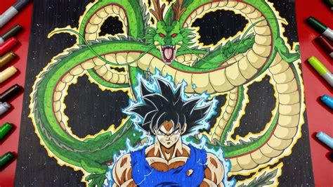 Drawing GOKU Ultra Instinct With SHENRON TolgArt YouTube