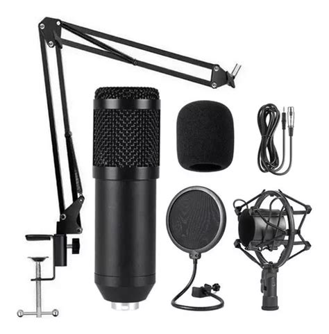 Kit de micrófono de condensador Ejz Professional Bm 800 con brazo