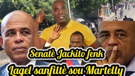 Woy Senatè Jackito lage l san filtè e deklare Michel Martelly pa
