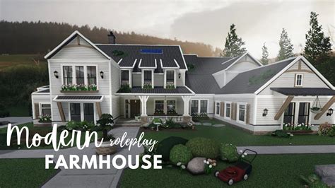 Bloxburg Modern Roleplay Farmhouse Speedbuild YouTube