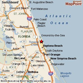 Ormond Beach Florida Area Map More