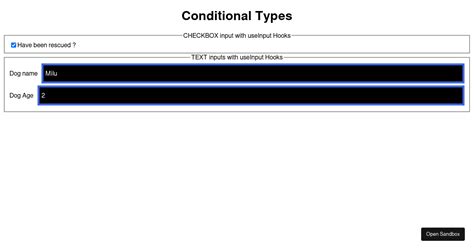 react typescript conditional types codesandbox