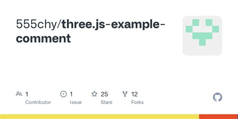 Github Chy Three Js Example Comment