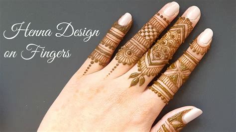 Easy DIY Mehndi Henna Design On Fingers YouTube