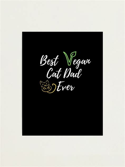 Lámina fotográfica El mejor papá gato vegano de todos los tiempos de